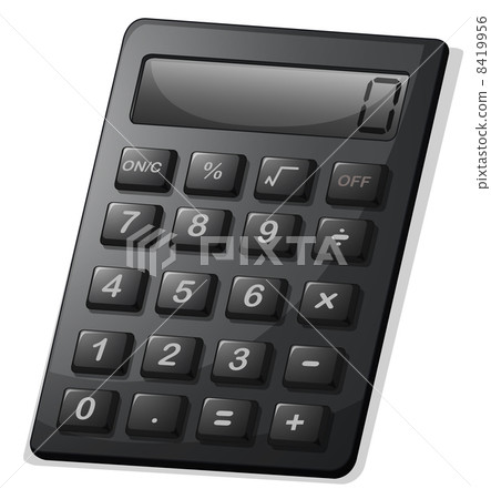 A gray calculator - Stock Illustration [8419956] - PIXTA