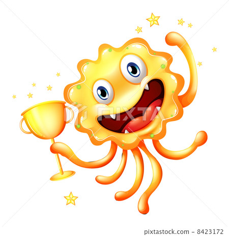 A successful monster drinking - Stock Illustration [8423172] - PIXTA