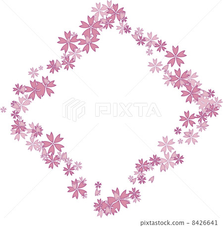 Sakura Frame Diamond - Stock Illustration [8426641] - PIXTA