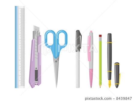 Set of writing instruments - Stock Illustration [8439847] - PIXTA