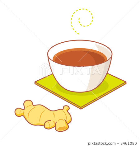 Ginger hot water ginger tea - Stock Illustration [8461080] - PIXTA