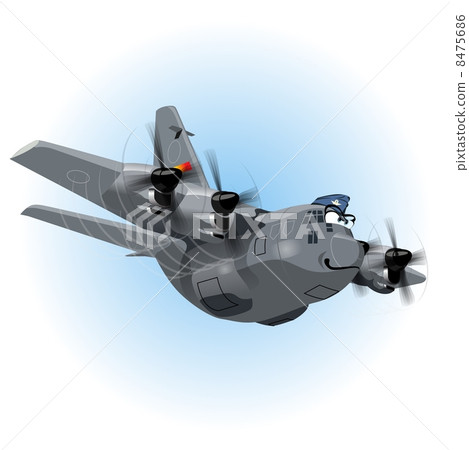 Vector Cartoon Cargo Airplane - Stock Illustration [8475686] - PIXTA