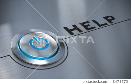 Online Assistance, Help Button - Stock Illustration [8475773] - PIXTA