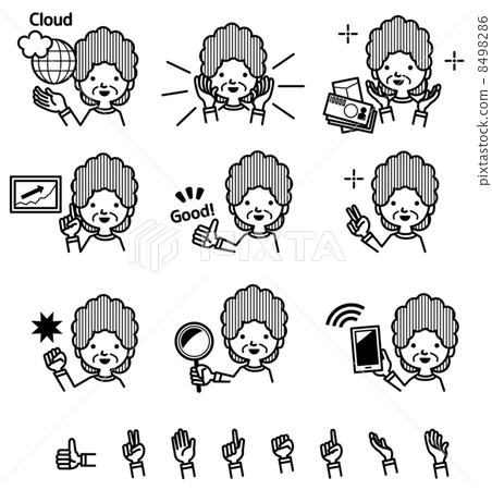 Middle-aged women's icon set - Stock Illustration [8498286] - PIXTA