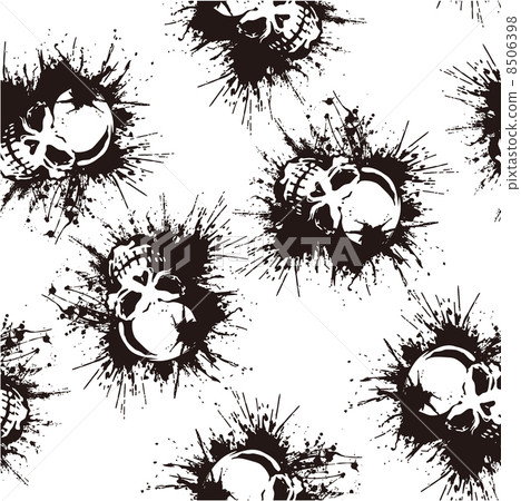 Skull. Splatter - - Stock Illustration [8506398] - PIXTA