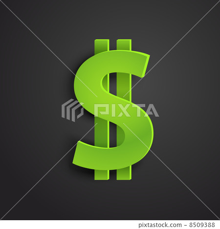 Modern stylish icon. Dollar sign - Stock Illustration [8509388] - PIXTA