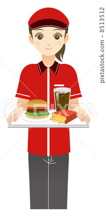 Fast food clerk - Stock Illustration [8513512] - PIXTA