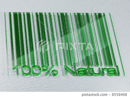 100 percent Natural barcodes isolated on white - Stock Illustration ...