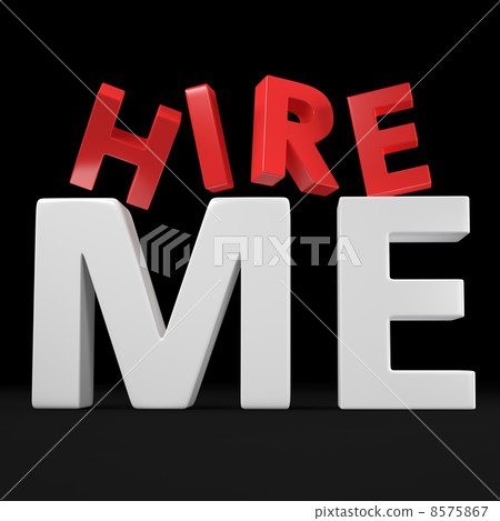 Hire me on black - Stock Illustration [8575867] - PIXTA