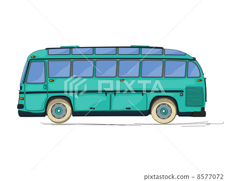 Vintage bus cartoon - Stock Illustration [8577072] - PIXTA