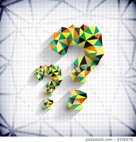 Paper mosaic triangles texture question mark - Stock Illustration ...