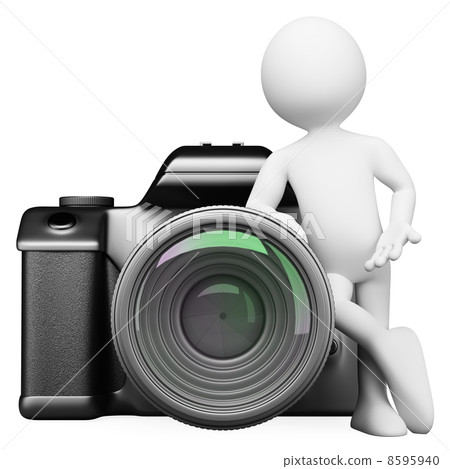 3D white people. Digital camera DSLR - Stock Illustration [8595940] - PIXTA