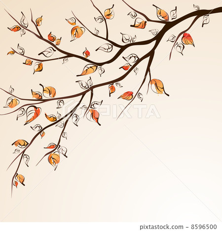 Autumn tree branch - Stock Illustration [8596500] - PIXTA