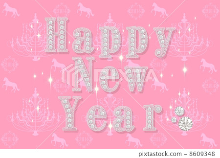 new year 2014 pink - Stock Illustration [8609348] - PIXTA