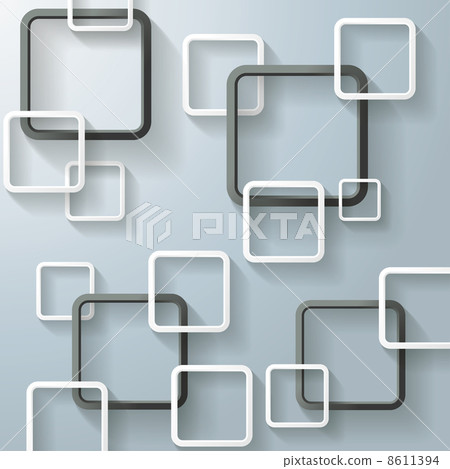 Abstract Window Rectangles Four Black - Stock Illustration [8611394 ...