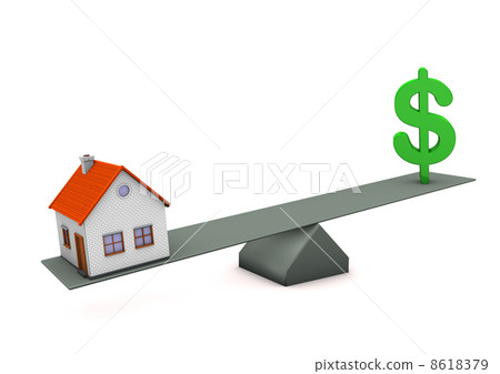 House Dollar Balance - Stock Illustration [8618379] - PIXTA