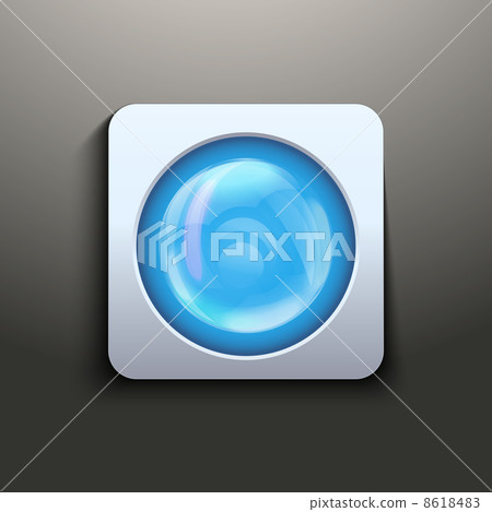 aqua button with soap bubbles - Stock Illustration [8618483] - PIXTA