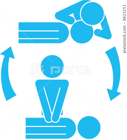 Pictogram of cardiopulmonary resuscitation - Stock Illustration ...