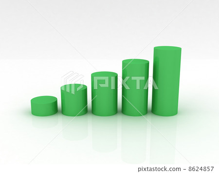 3D chart in green - Stock Illustration [8624857] - PIXTA