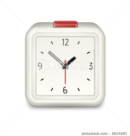 Square alarm clock icon - Stock Illustration [8624885] - PIXTA