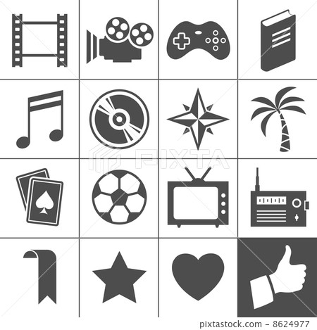 Entertainment icons. Simplus series-插圖素材 [8624977] - PIXTA圖庫