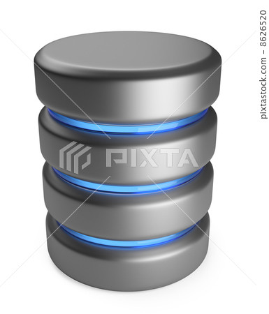 Database 3D. Storage concept. 3D icon isolated... - Stock Illustration ...
