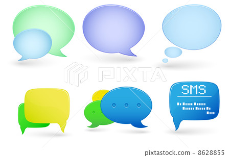 Clouds, tags and bubbles - Stock Illustration [8628855] - PIXTA