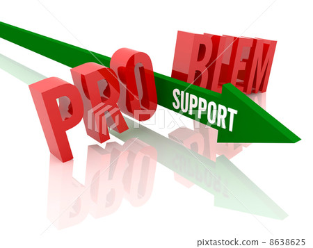 Arrow with word Support breaks word Problem.... - Stock Illustration ...