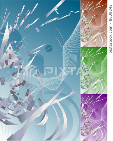futuristic exploding technology background - Stock Illustration ...