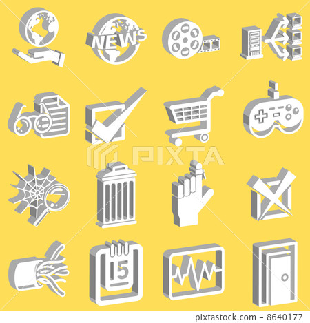 3D Internet web icon series set - Stock Illustration [8640177] - PIXTA