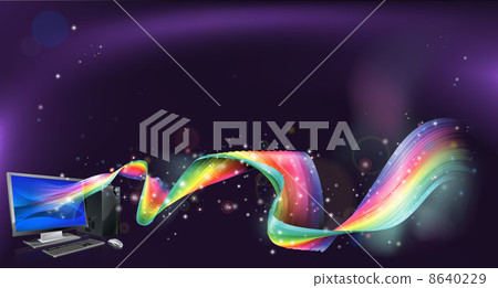Computer rainbow background - Stock Illustration [8640229] - PIXTA