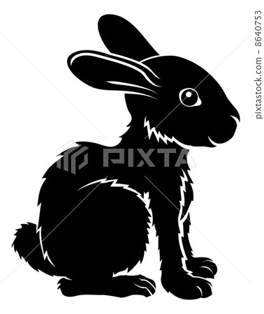 Stylised rabbit illustration - Stock Illustration [8640753] - PIXTA