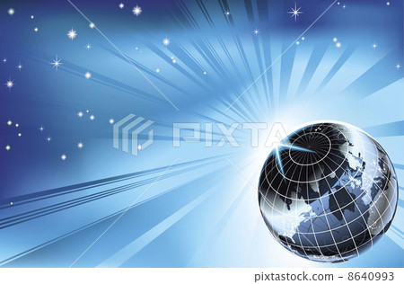 Dynamic 3d world globe background - Stock Illustration [8640993] - PIXTA