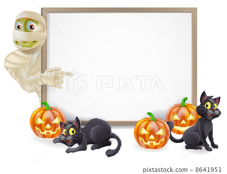 Halloween Mummy Sign - Stock Illustration [8641951] - PIXTA