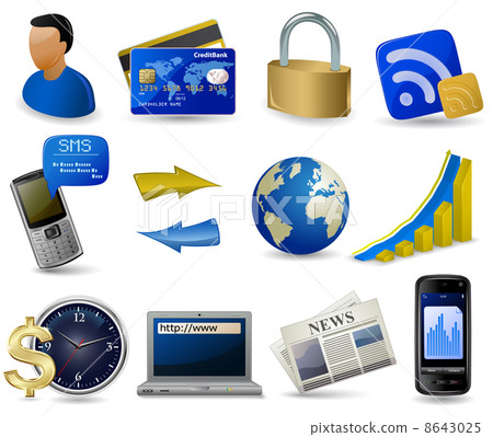 Business website icon set-插圖素材 [8643025] - PIXTA圖庫