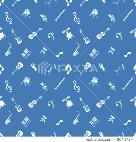Seamless music background texture - Stock Illustration [8643724] - PIXTA