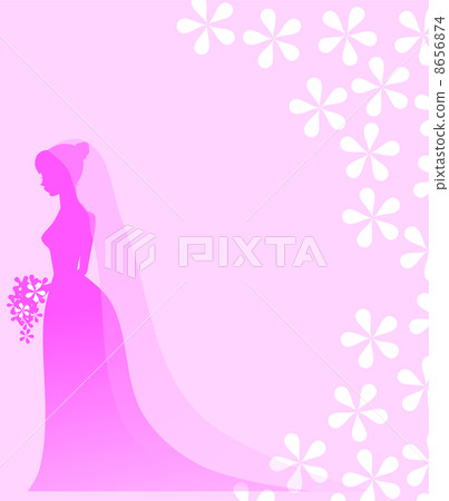 Shadow picture of bride (with background) - Stock Illustration [8656874 ...