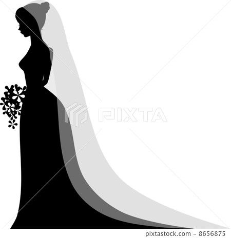 Shadow picture of bride - Stock Illustration [8656875] - PIXTA