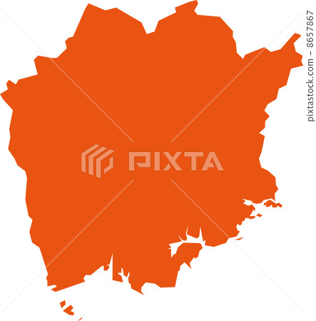 Map of Okayama Prefecture - Stock Illustration [8657867] - PIXTA