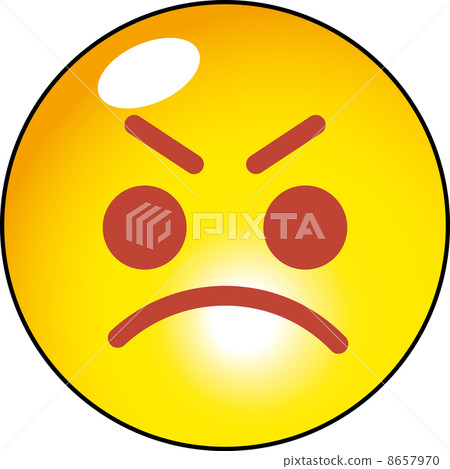 Facial mark of expression of anger - Stock Illustration [8657970] - PIXTA