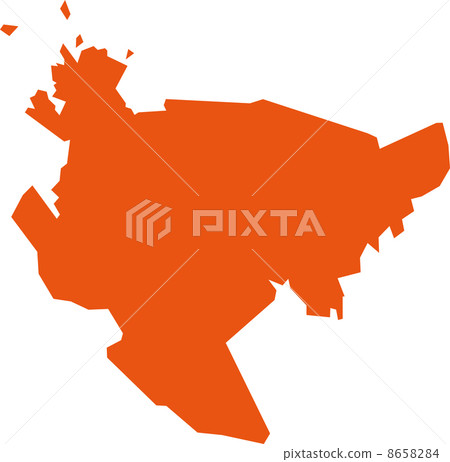 Map of Saga Prefecture - Stock Illustration [8658284] - PIXTA