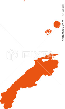 Shimane Prefecture Map - Stock Illustration [8658301] - PIXTA