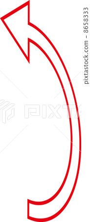 Curved upward arrow - Stock Illustration [8658333] - PIXTA