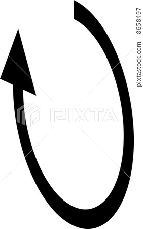 Curved upward arrow - Stock Illustration [8658497] - PIXTA