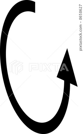 Curved upward arrow - Stock Illustration [8658627] - PIXTA