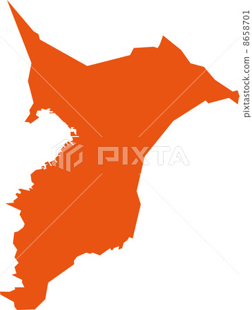 Map of Chiba Prefecture - Stock Illustration [8658701] - PIXTA