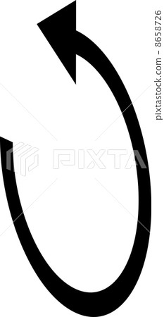 Curved upward arrow - Stock Illustration [8658726] - PIXTA