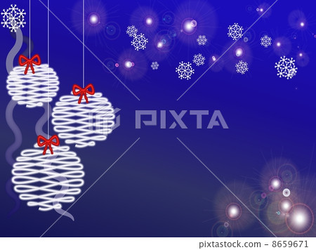 Christmas background with balls - Stock Illustration [8659671] - PIXTA