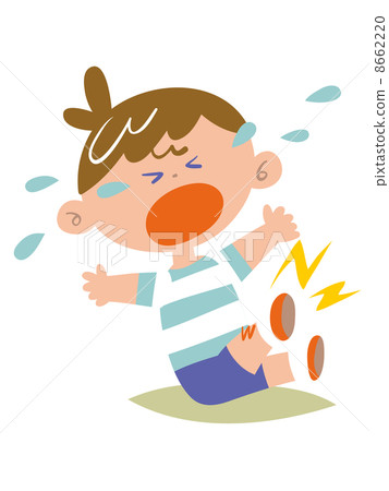 A child crying in injurious feet - Stock Illustration [8662220] - PIXTA