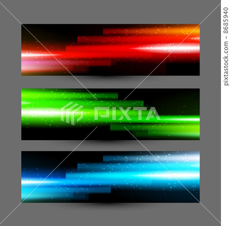 Set of glossy banners - Stock Illustration [8685940] - PIXTA